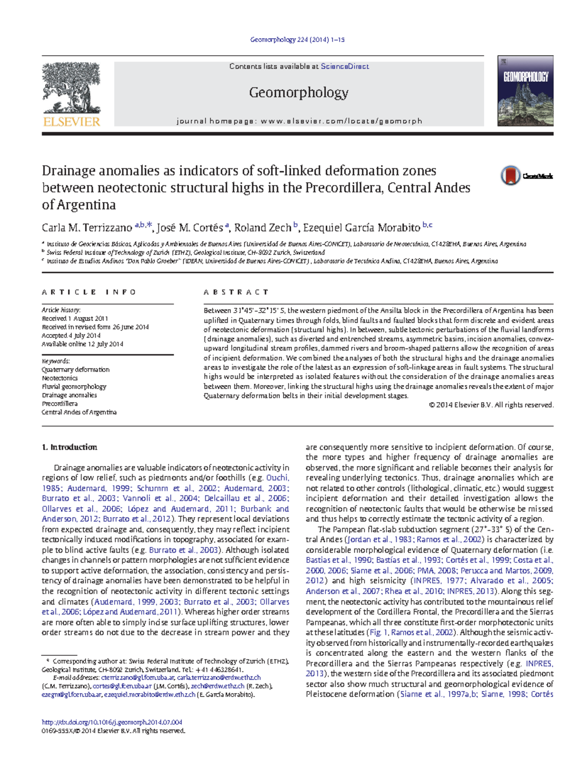 Drainage anomalies as indicators of soft-linked deformation zones ...