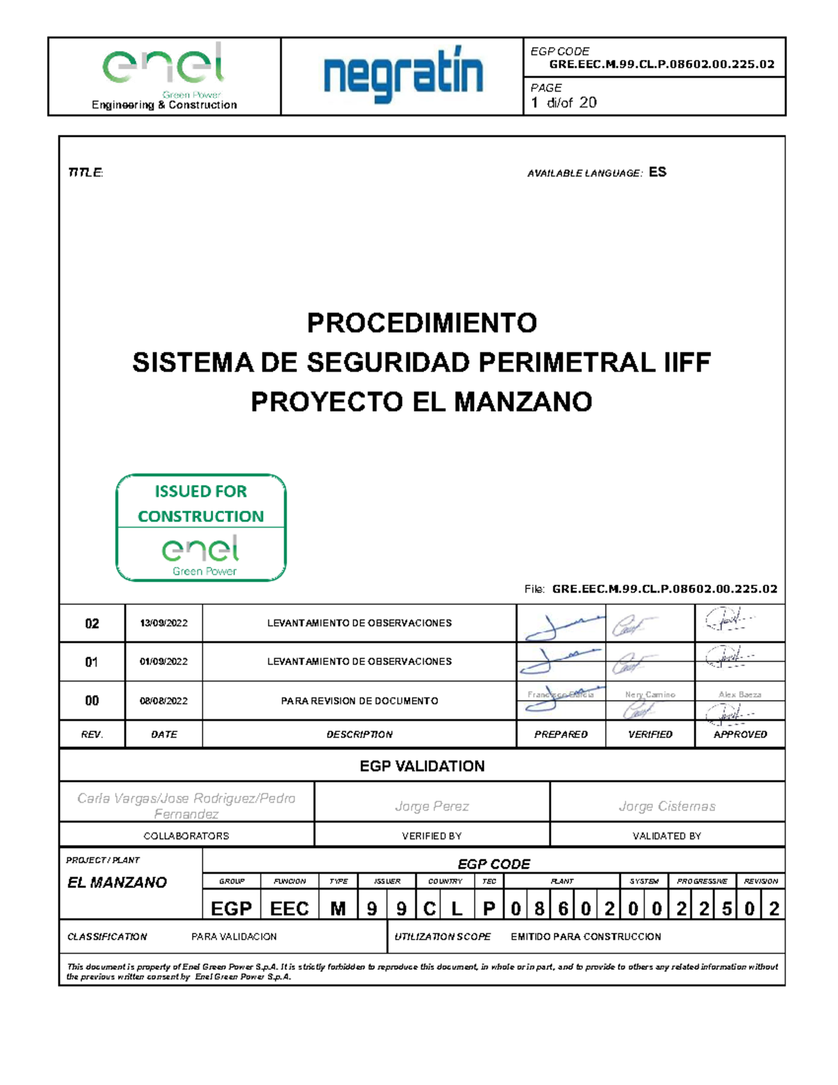 GRE.EEC.M.99.CL.P.08602.00.225.02 - Engineering & Construction GRE.EEC ...