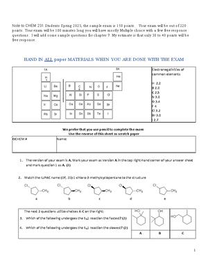 Extra Practice Ch 7 - Chem 231 - CHEM 231 Fall 2022 Office Hours ...