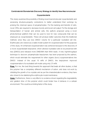 BMEn 8001 polymeric biomaterials syllabus 9-13-2022 - BMEn 8001 ...