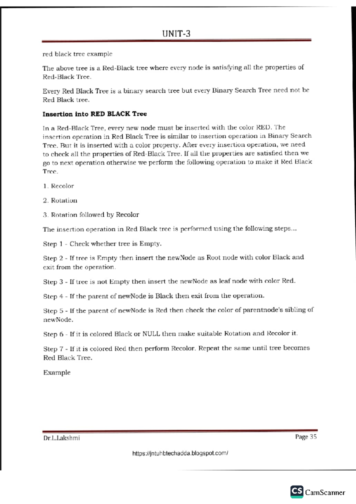 Red tree - ds concepts - BCA-Computer Application - Studocu