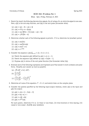 ECE 310 Fall 2023 Homework 11 - UNIVERSITY OF ILLINOIS AT URBANA-CHAMPAIGN Department of ...