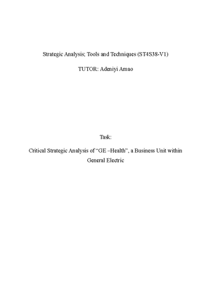 The Vrine Model is a strategy analysis tool that can be used to analyze ...