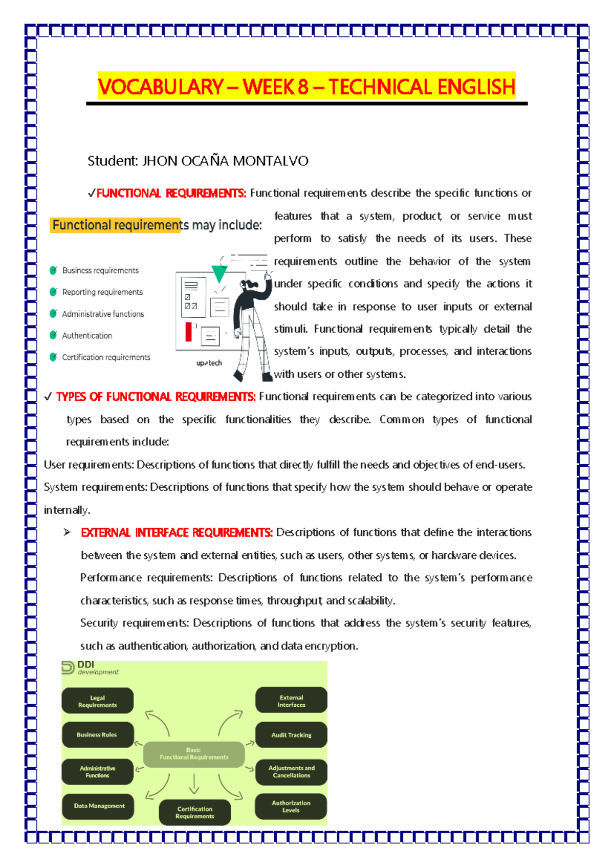 Vocabulary -WEEK8 Ocaña - VOCABULARY – WEEK 8 – TECHNICAL ENGLISH ...