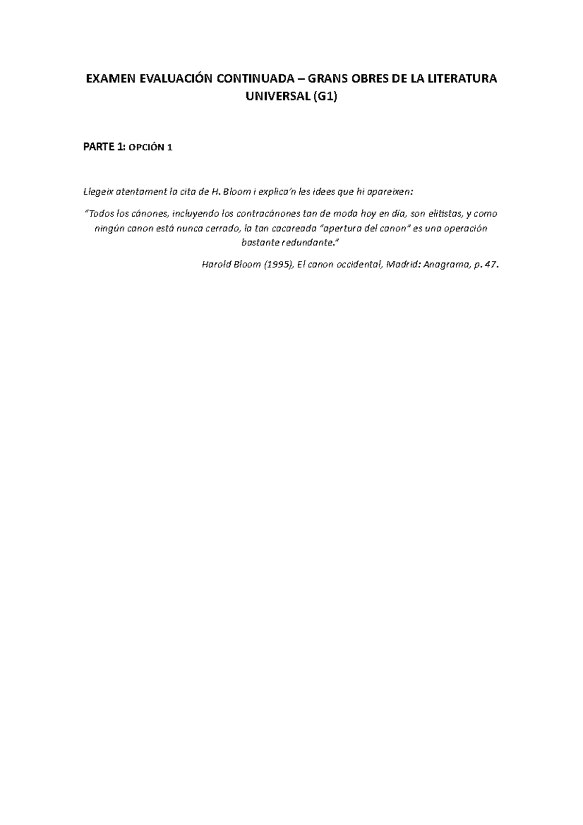 Grandes obras de la literatura universal - Comparación canónica entre ...