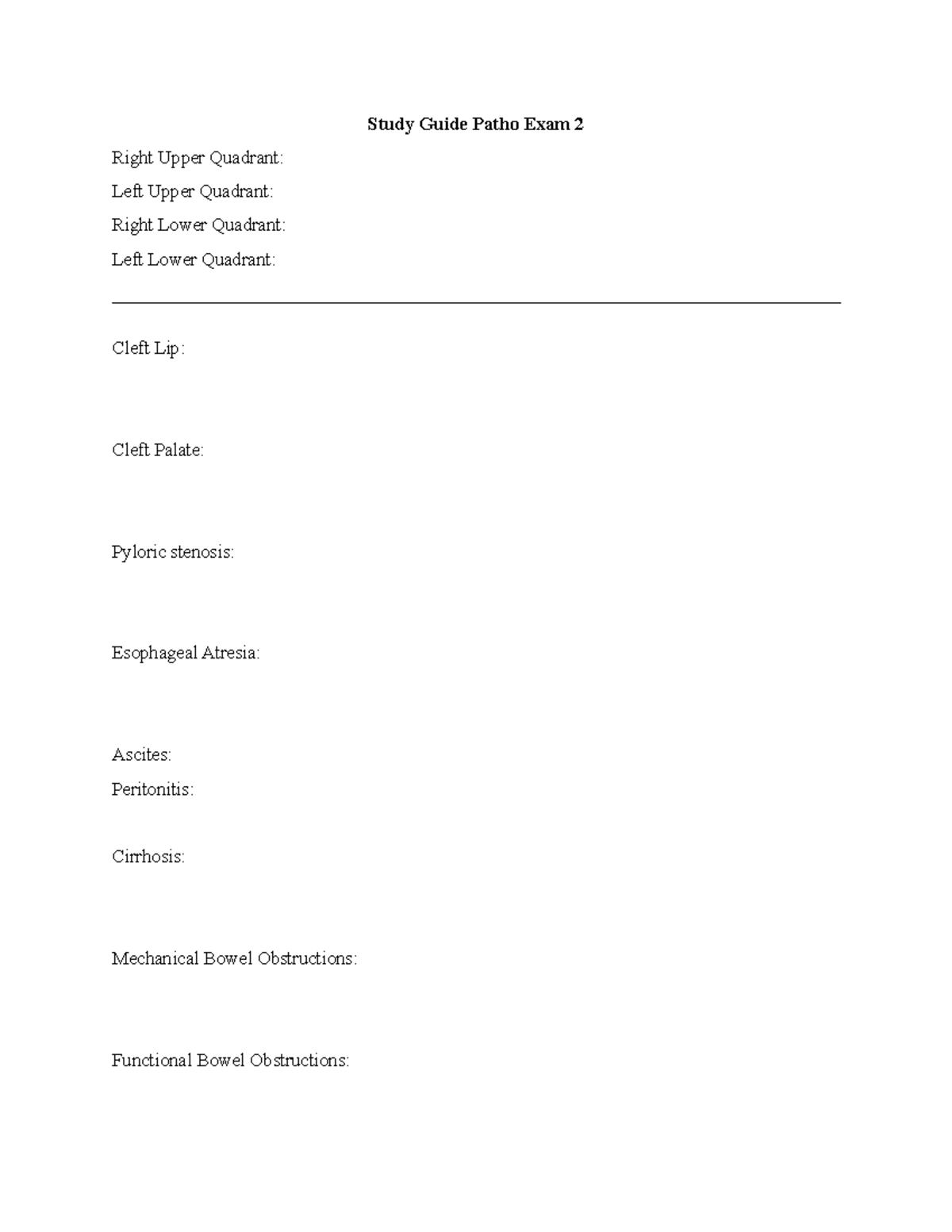 Study Guide Patho Exam 2 - Studocu