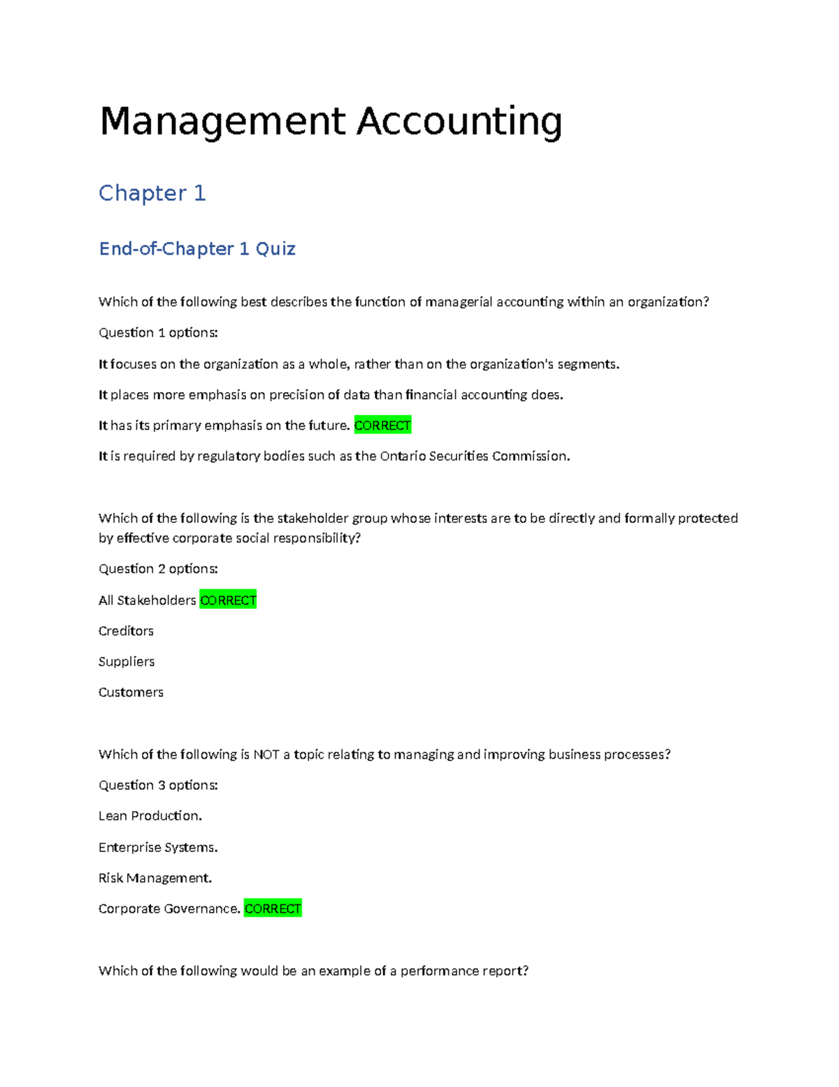 Management Accounting - Chapters 1 2 3 - Management Accounting Chapter ...