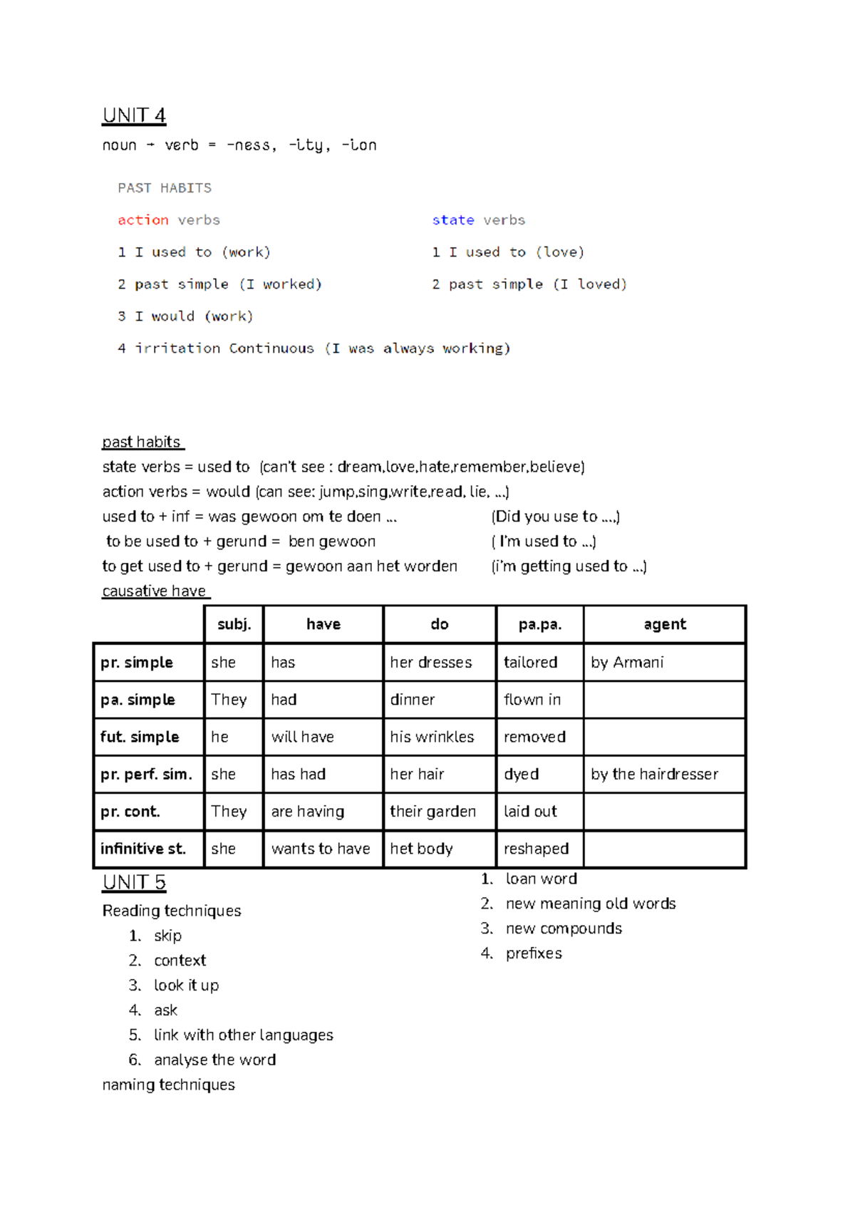Taaltaak Kerst Engels 6e Jaar UNIT 4 Noun Verb Past Habits State taaltaak-kerst-engels-6e-jaar-unit-4-noun-verb-past-habits-state