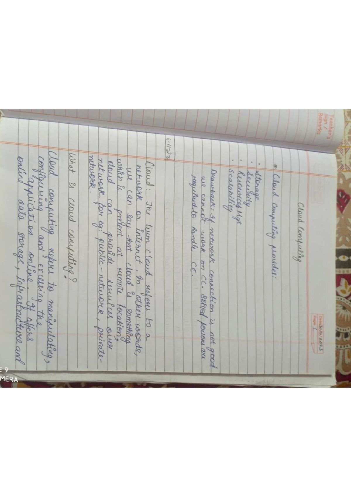 Cc notes - Hii - Date Page 1 1 Cloud computing Cloud Computing provides ...