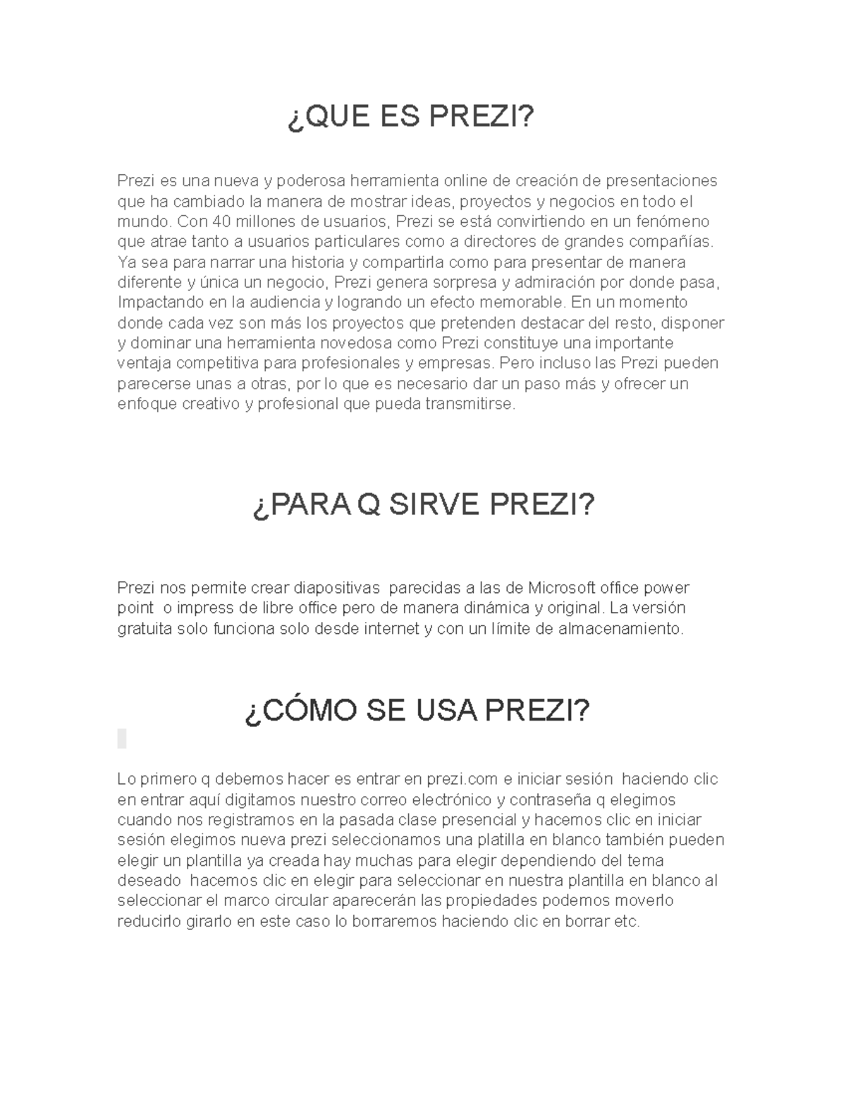 QUE ES Prezi - ¿QUE ES PREZI? Prezi es una nueva y poderosa herramienta ...