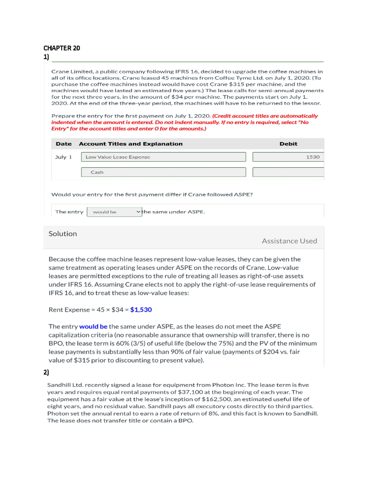 Chp 20 - it is very good - ACCG 21646 - CHAPTER 20 1) 2) 3) 7) - Studocu