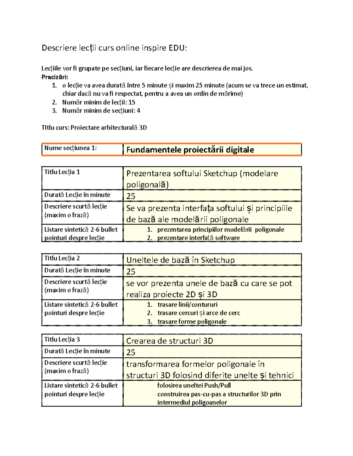 Proiectare digitală pentru arhitectură Mitran Iulian - Descriere lecții ...