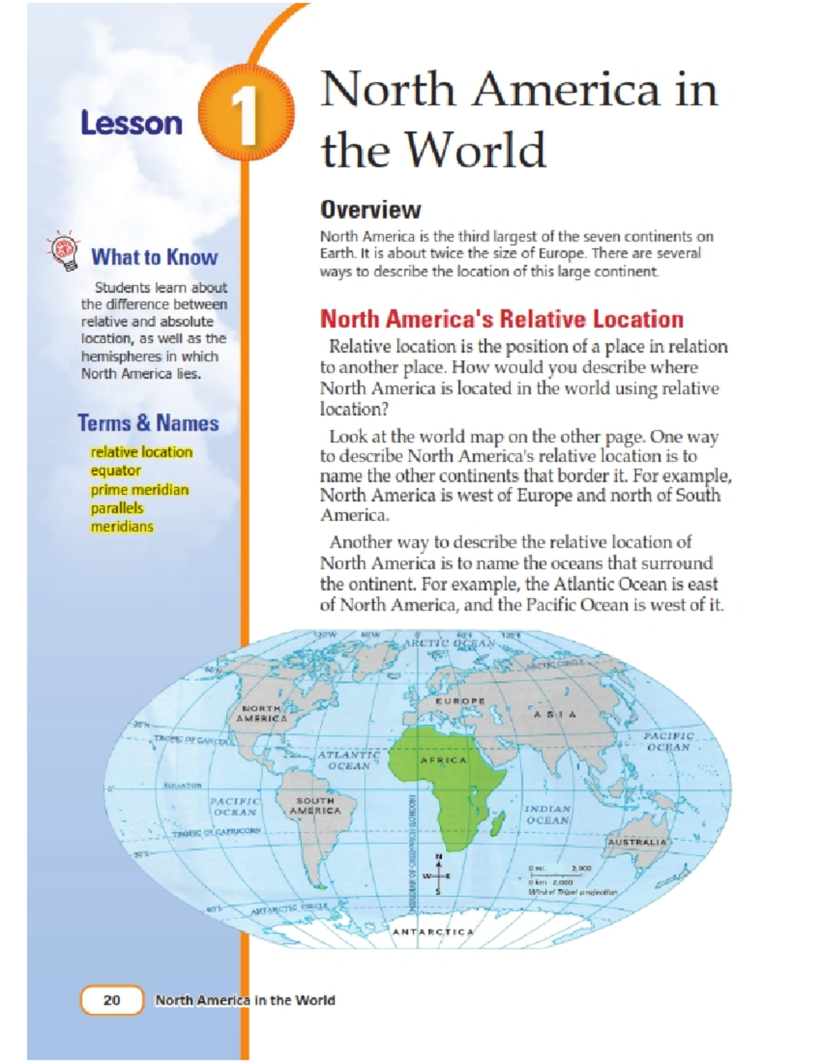 Soc6-2 - social studies - Lesson 1 North America in the World Overview ...