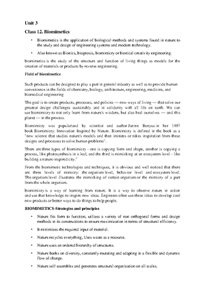 Unit 1 notes - UC20EV101- Environmental studies and Life sciences Unit ...