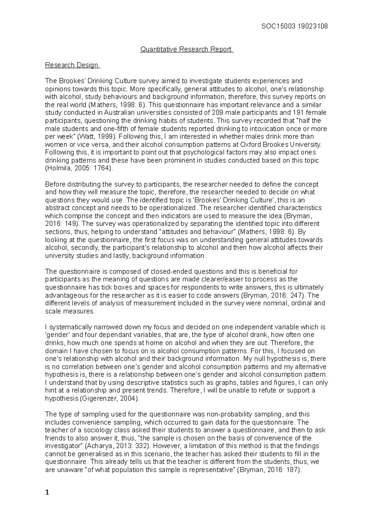 Quantitative Research Paper - Quantitative Research Report Research ...