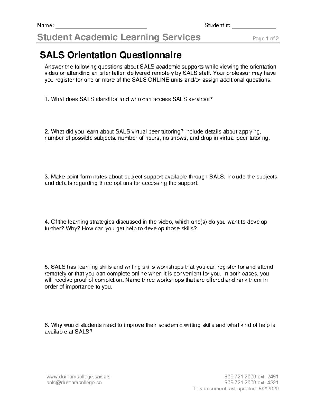 SALS Orientation Questionnaire (fillable) - Name ...