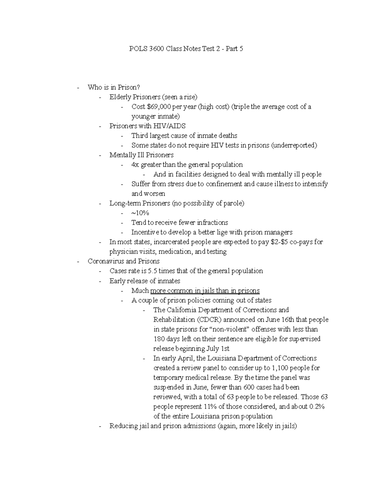 POLS 3600 Class Notes Test 2 - Part 5 - POLS 3600 Class Notes Test 2 ...