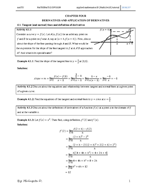 Applied Math Note (Chapters 1–4) - Vectors in the plane Addition and ...
