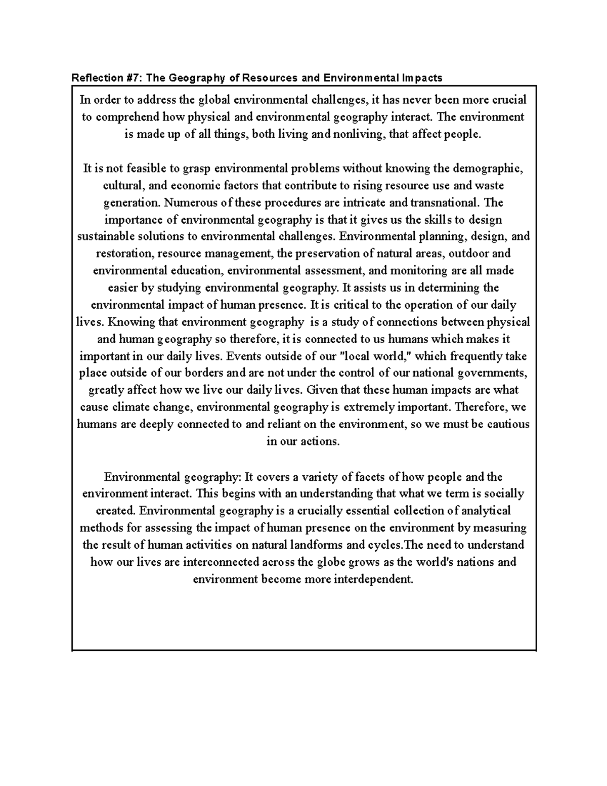 SSE Ref #7 - The geography of resources and environmental impacts ...