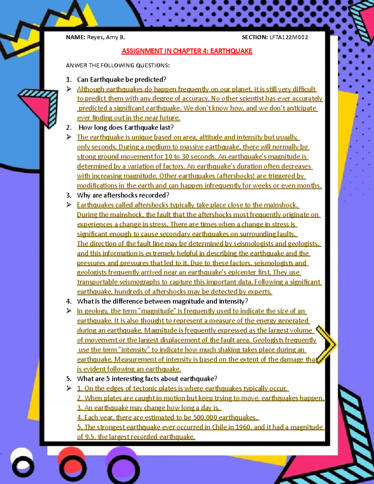 Assignment Chapter 4 NSTP - NAME: Reyes, Amy B. SECTION: LFTA122M ASSIGNMENT IN CHAPTER 4: - Studocu