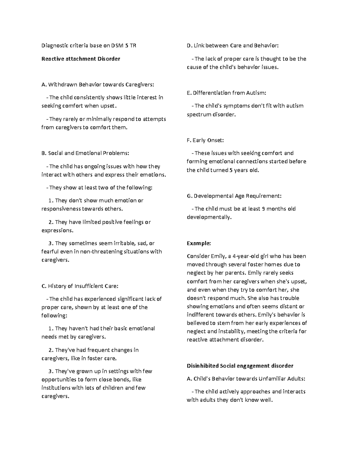 Trauma and Stressor - Diagnostic criteria base on DSM 5 TR Reactive ...