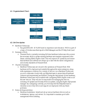 C927 - Task 2 - Completed Task 1 - IT Organizational and Resource Plan ...