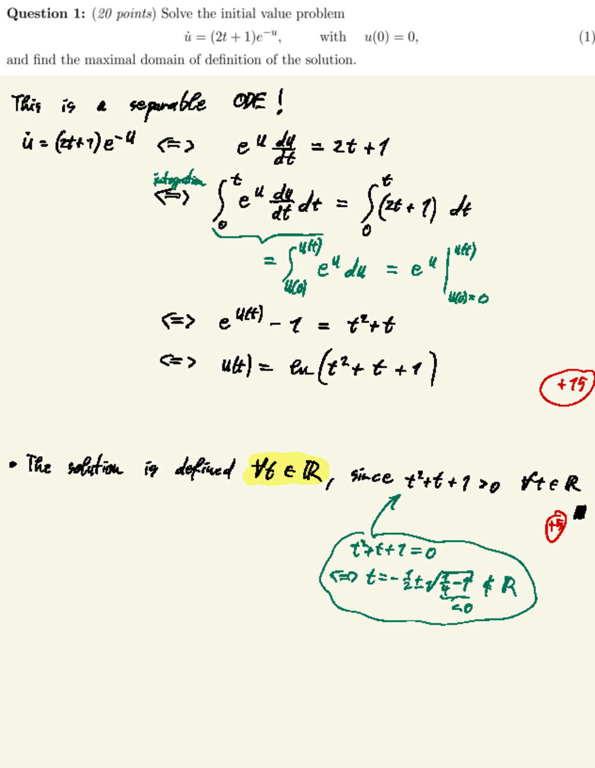 Midterm Exam Solution - This is a separable ODE! i = (2++ 1)e - 4 ...