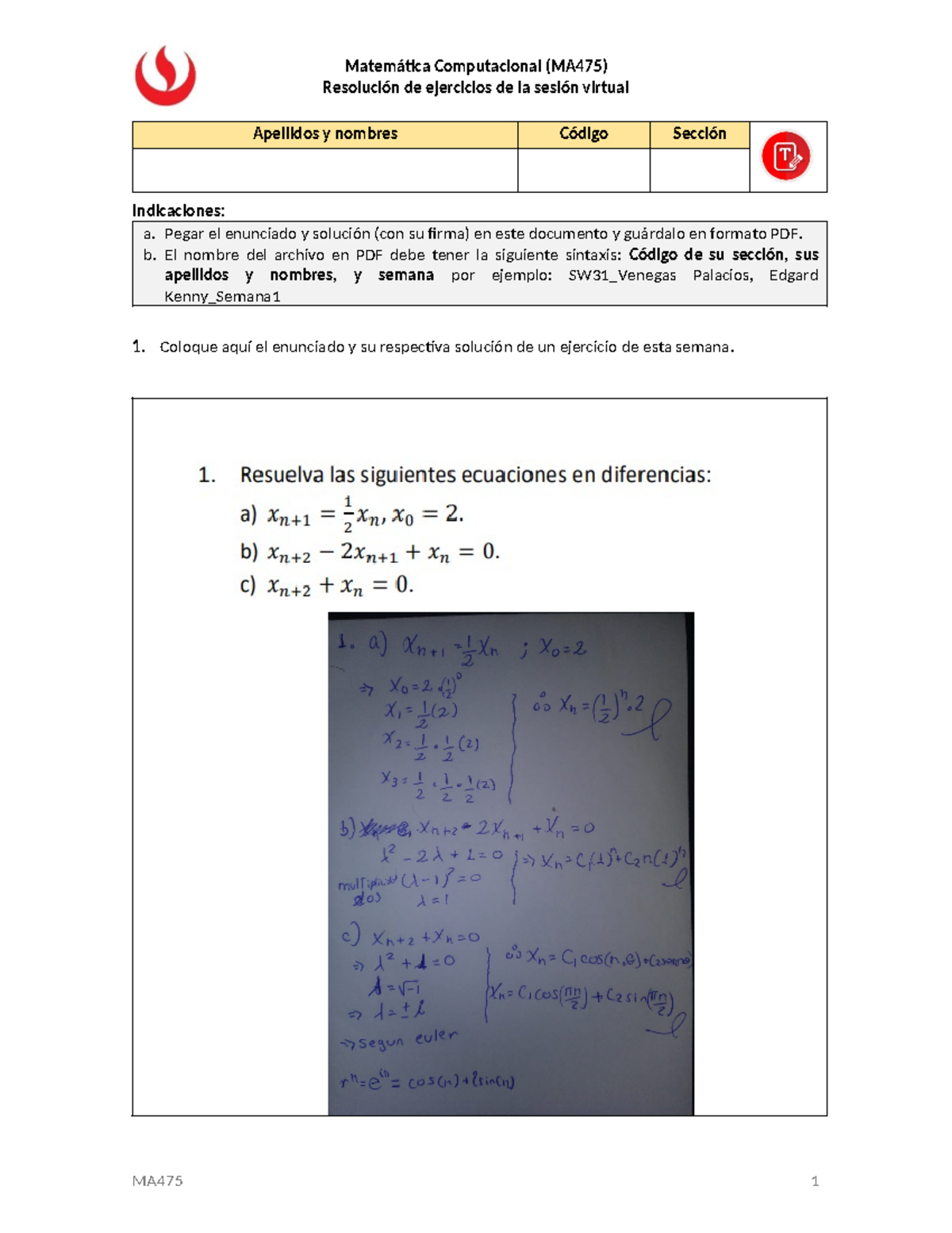 Evidencia Sem 11 - Matemática Computacional - Matemática Computacional ...