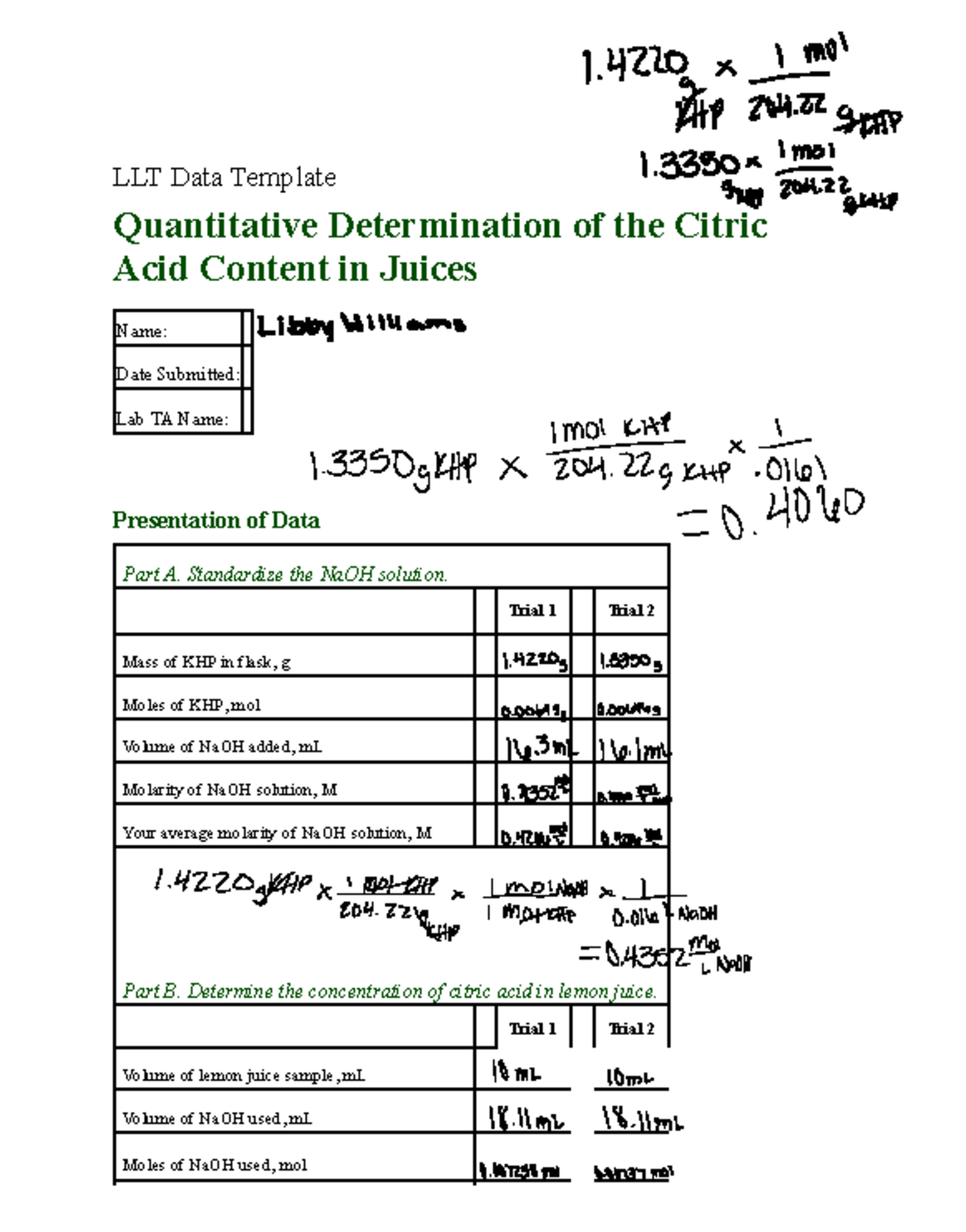 LLT+Data+Template 2 - completed LLT lab notebook - LLT Data Template ...
