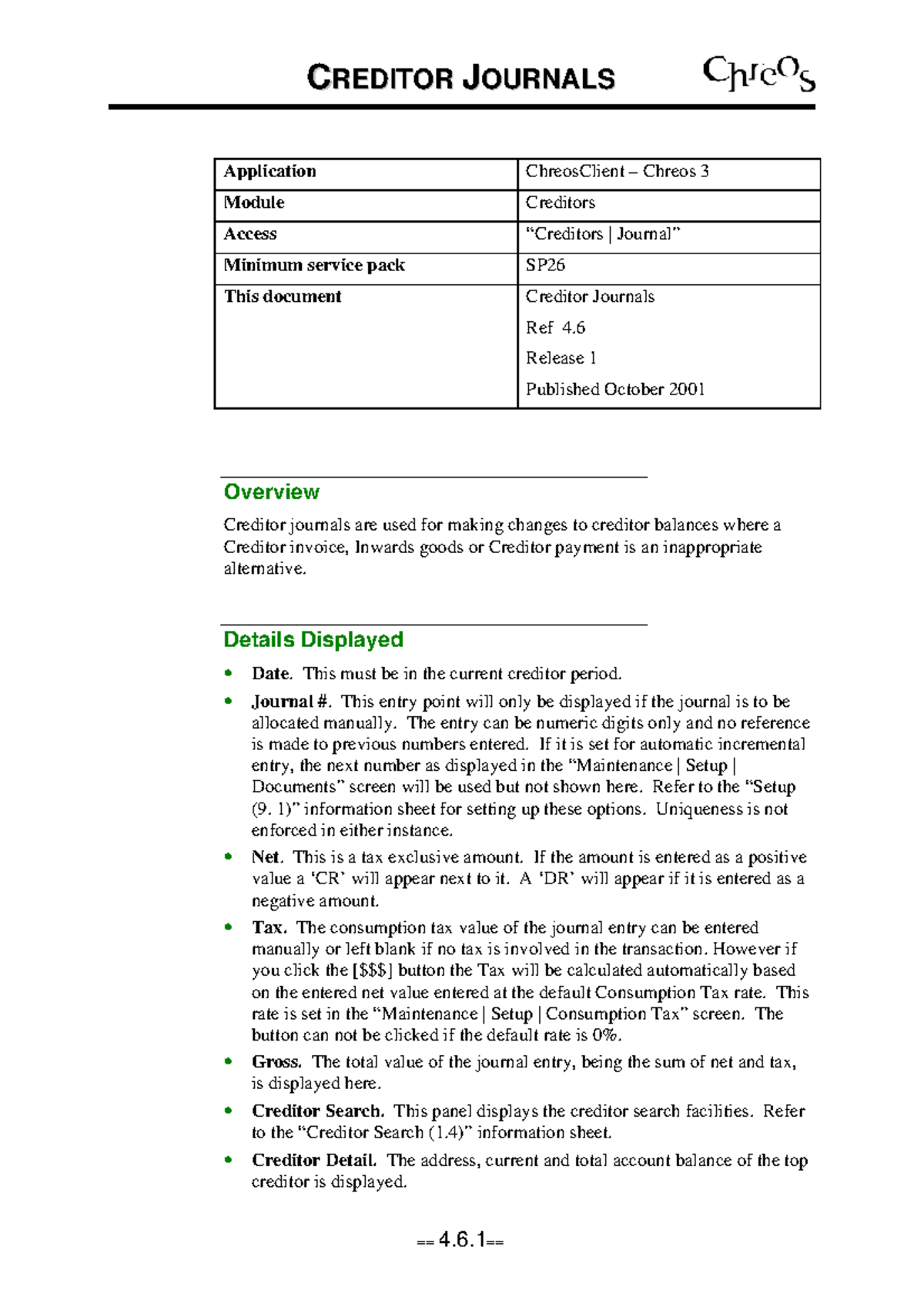 Creditor Journals (4 - Very good - CC REREDDIITTOORR JJ OUOURRNNAALLSS ...