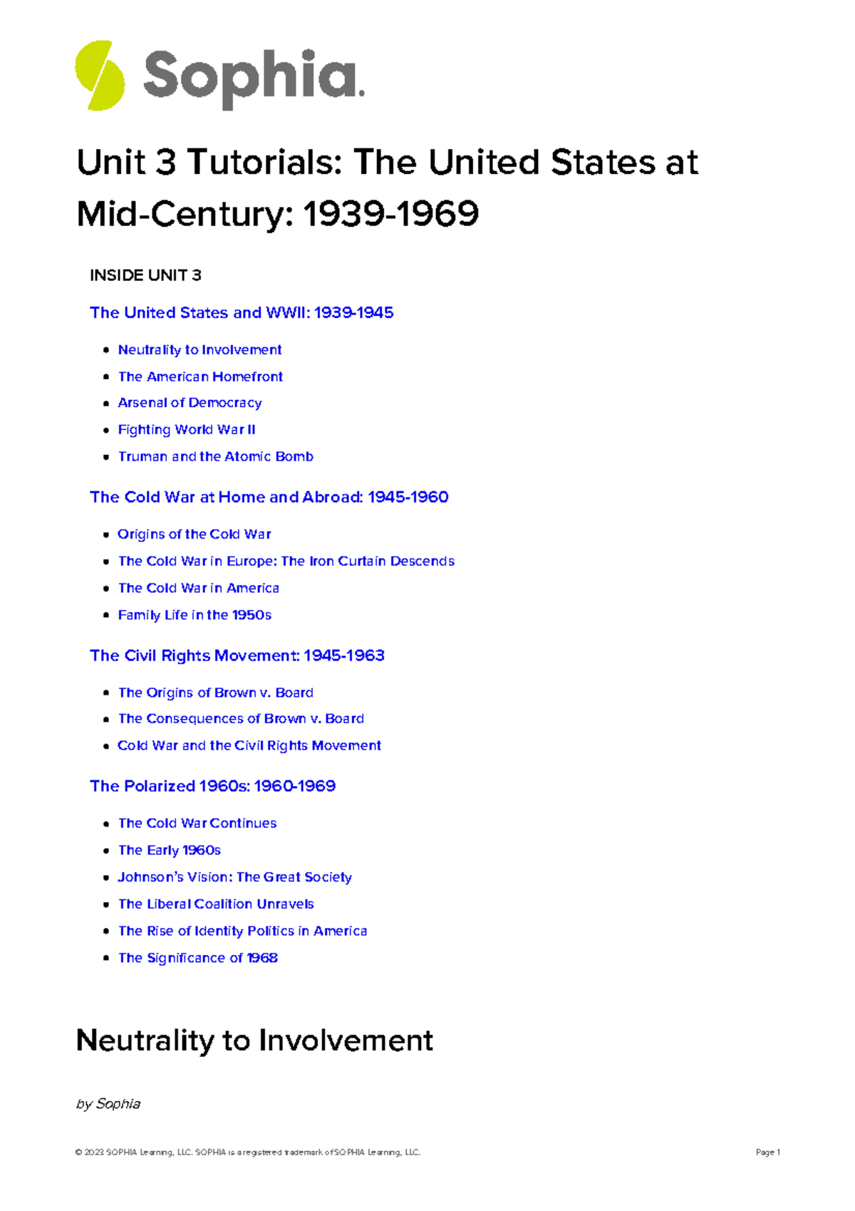 Unit 3 tutorials the united states at mid century 1939 1969 - Unit 3 ...