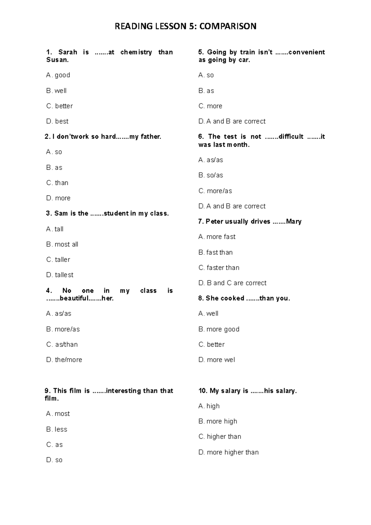 Reading Lesson 5 - Lecture notes 10-CE4-PTTT-K19 - READING LESSON 5 ...