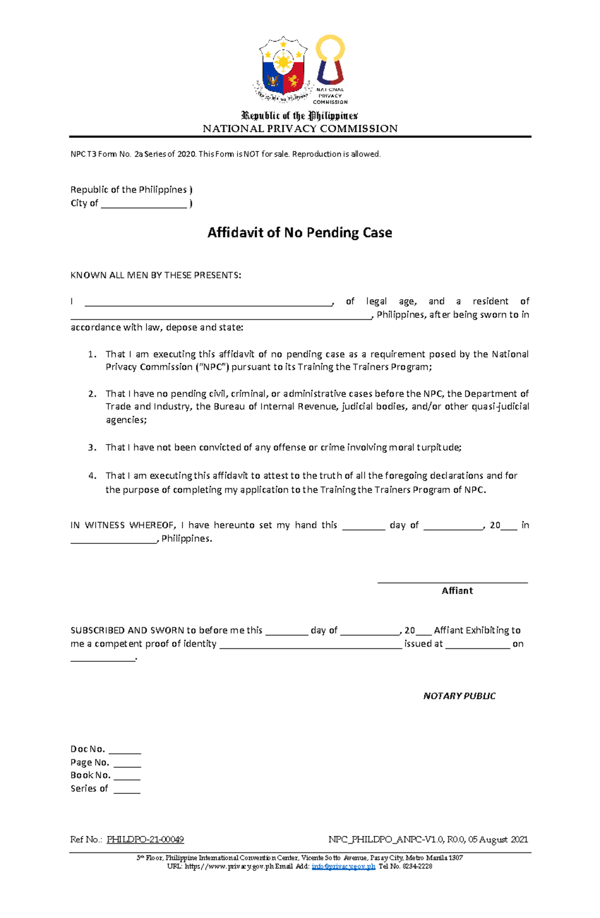 T3-Form-No - Hahahahaha - Republic of the Philippines NATIONAL PRIVACY ...