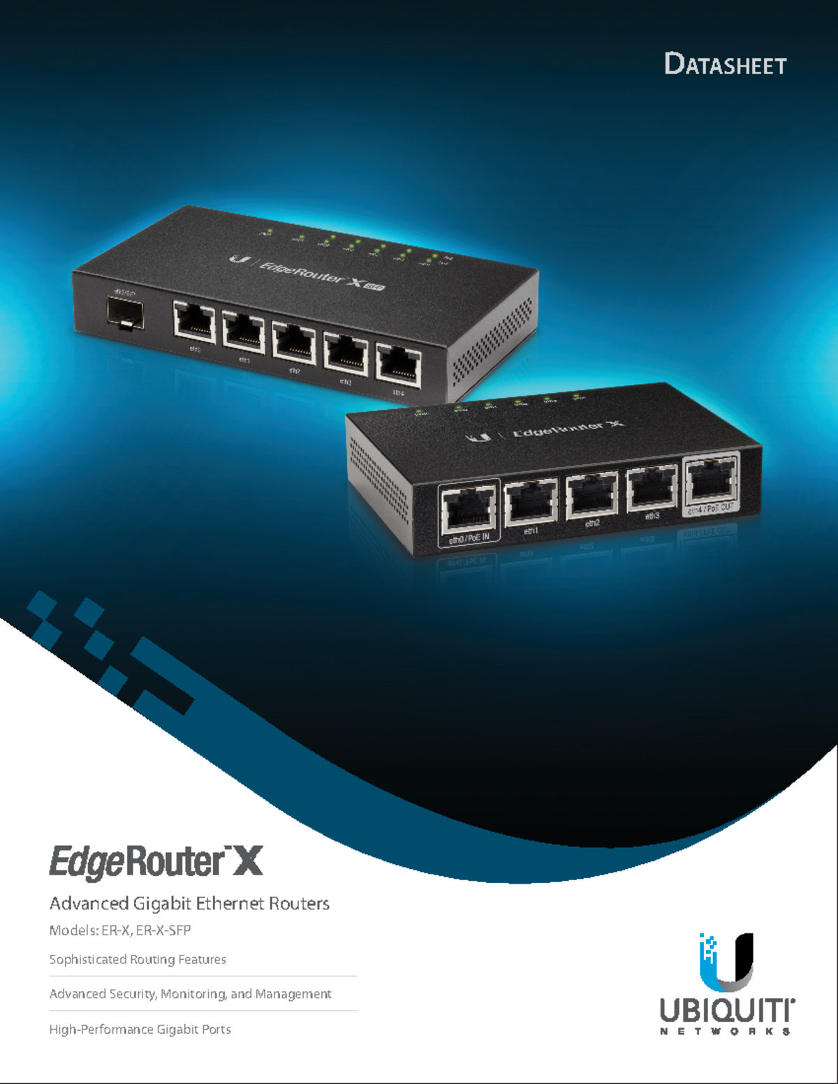 Edge Router X DS - Advanced Gigabit Ethernet Routers Models: ER-X, ER-X ...
