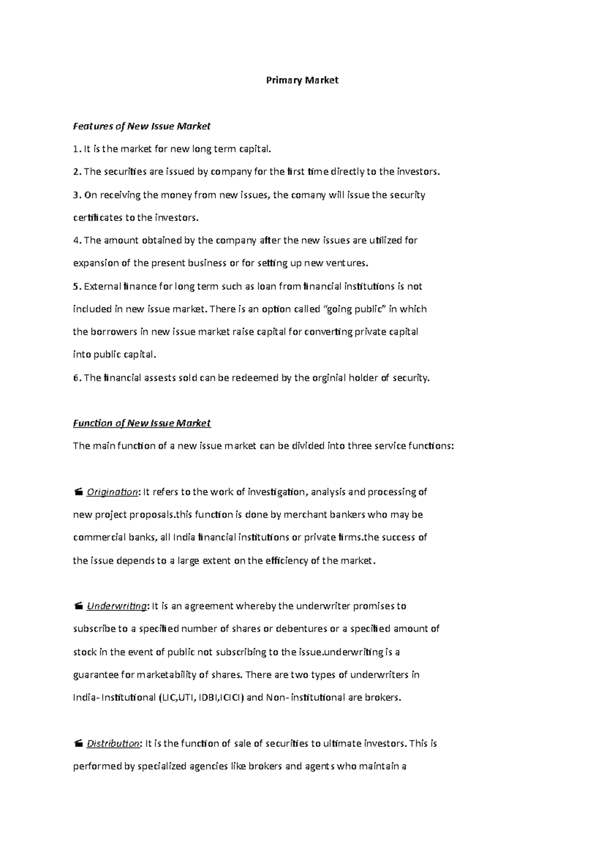 Fmo 8 - Lecture notes 7 - Financial Market operations - MG University ...