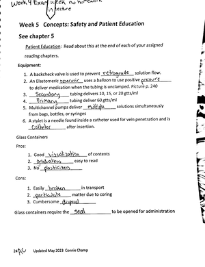 Nursing 176 week 7 - Nonr - NUR 176 - Studocu