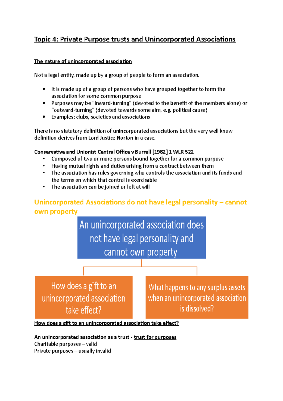 Topic 4 pt 2 - Definition - Topic 4: Private Purpose trusts and ...