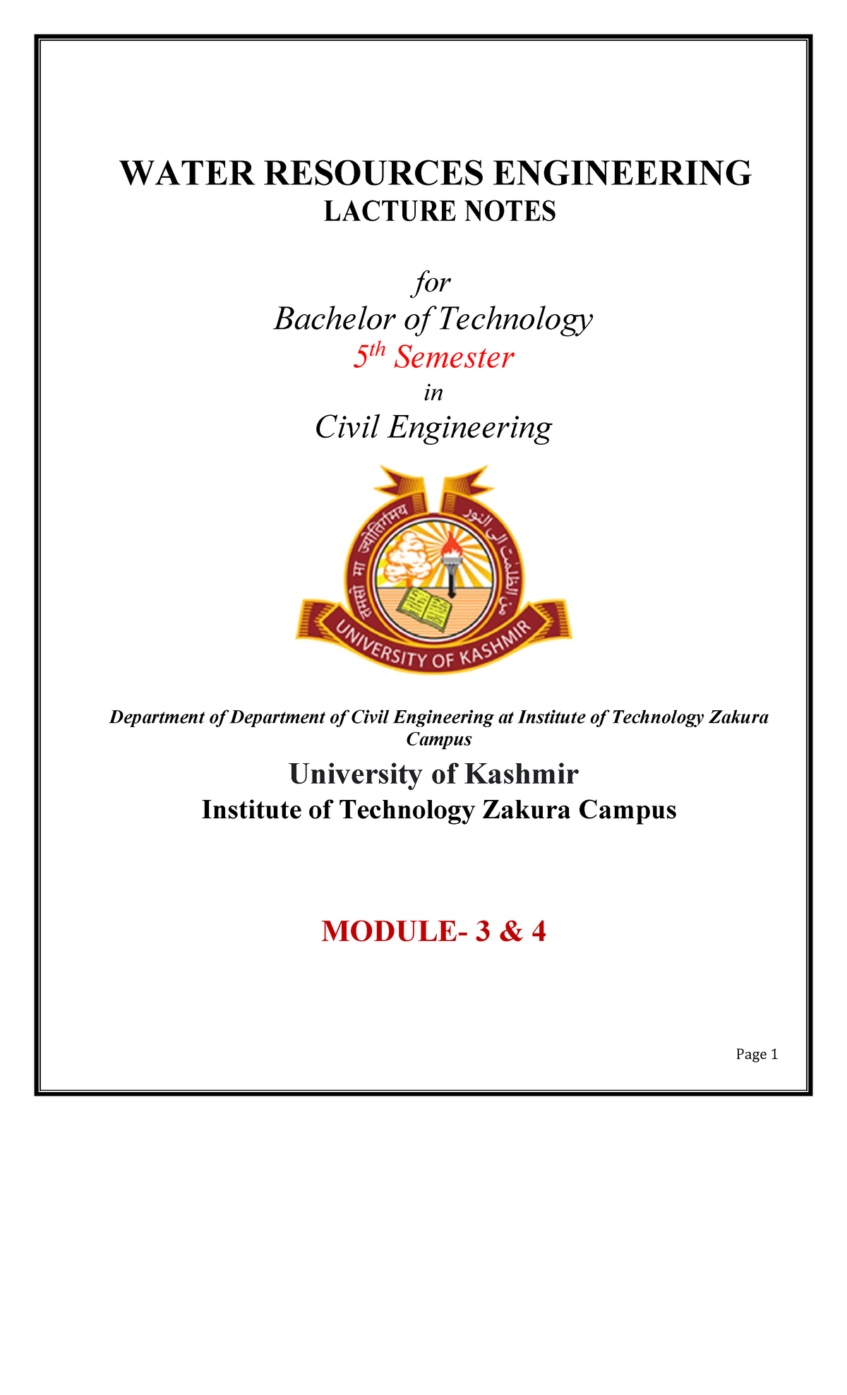 Water Resources Engineering 5th Sem Module 3 and 4 Reservoir management ...