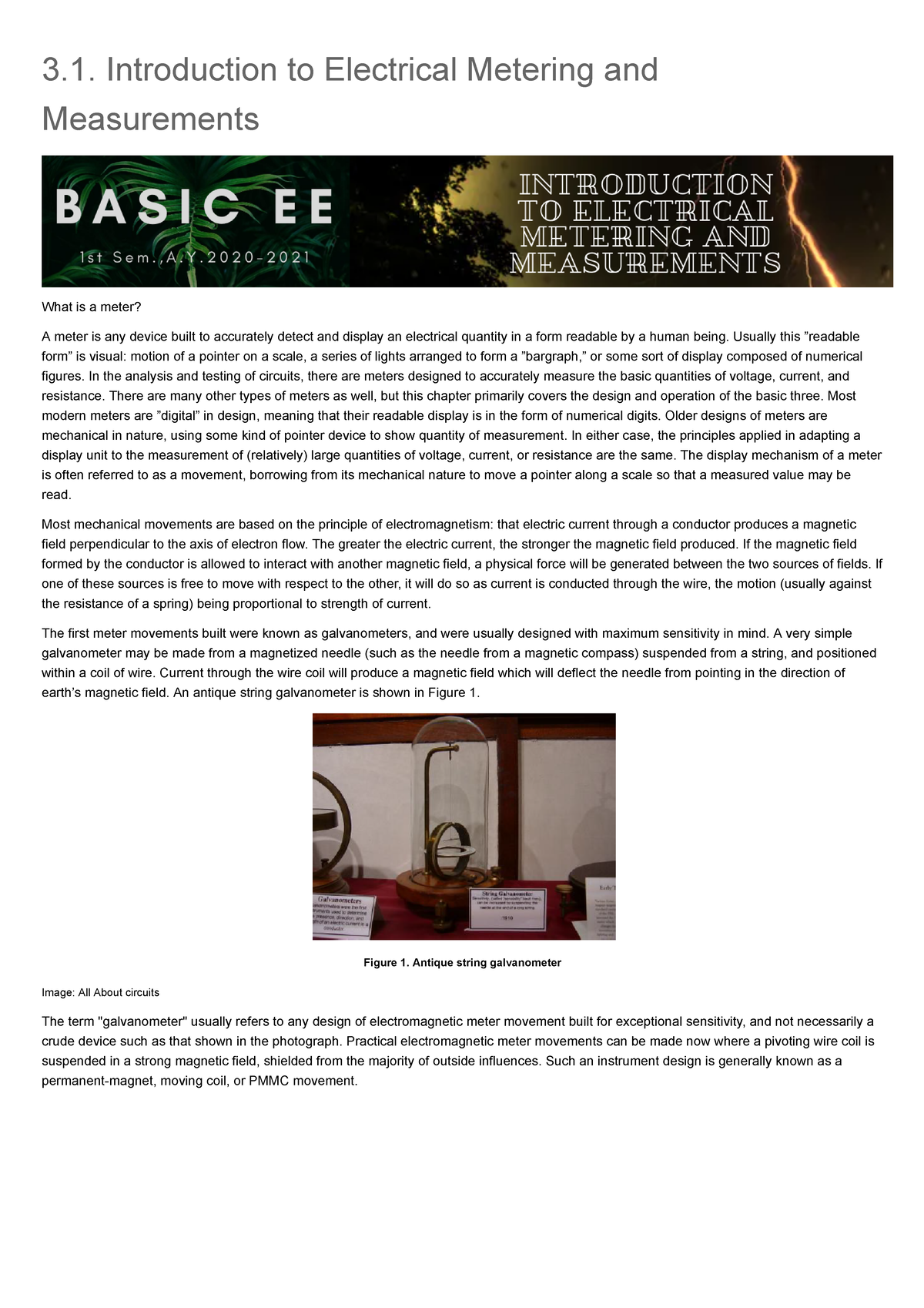 3.1. Introduction to Electrical Metering and Measurements - 3 ...