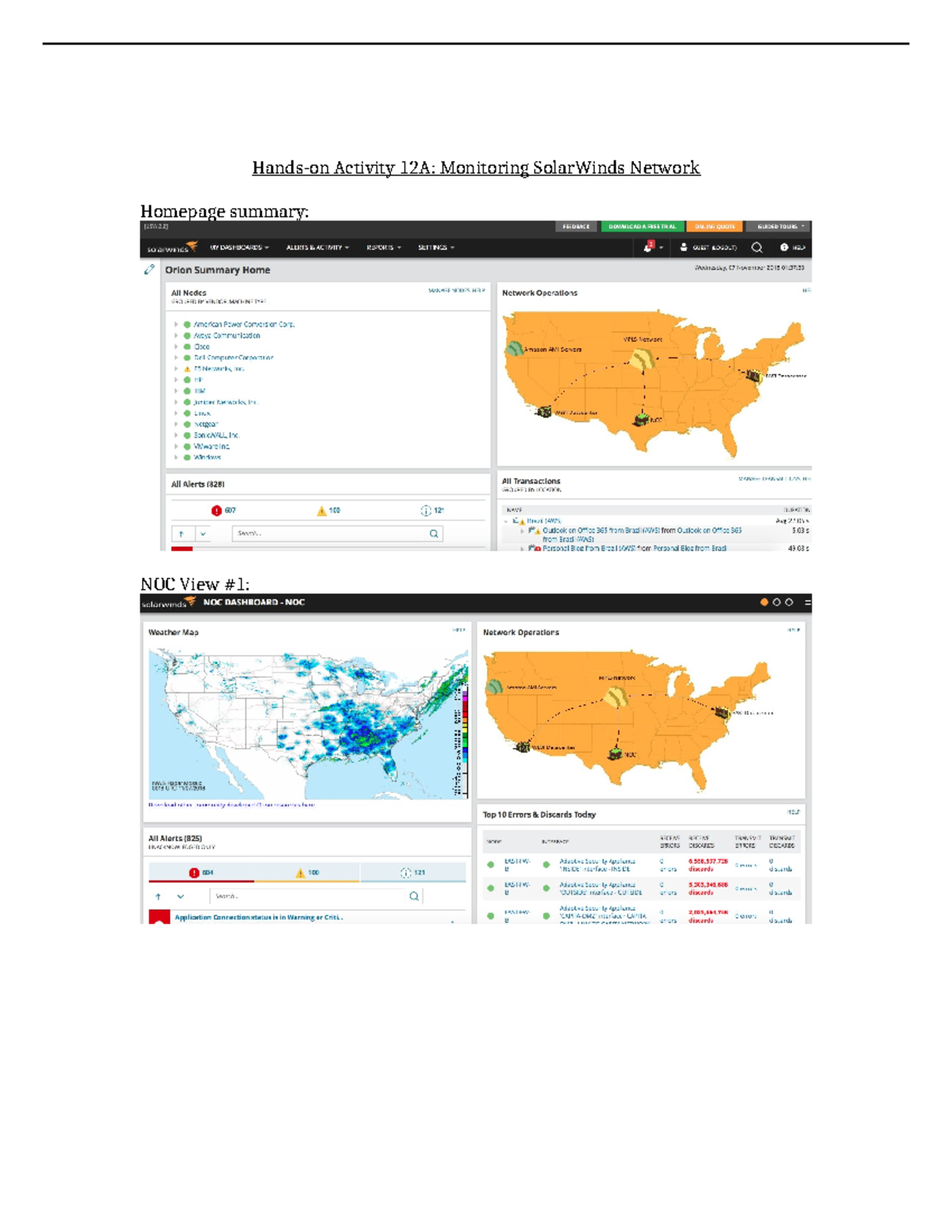 Hands on Activity 12A Monitoring Solar Winds Network.docx - George ...
