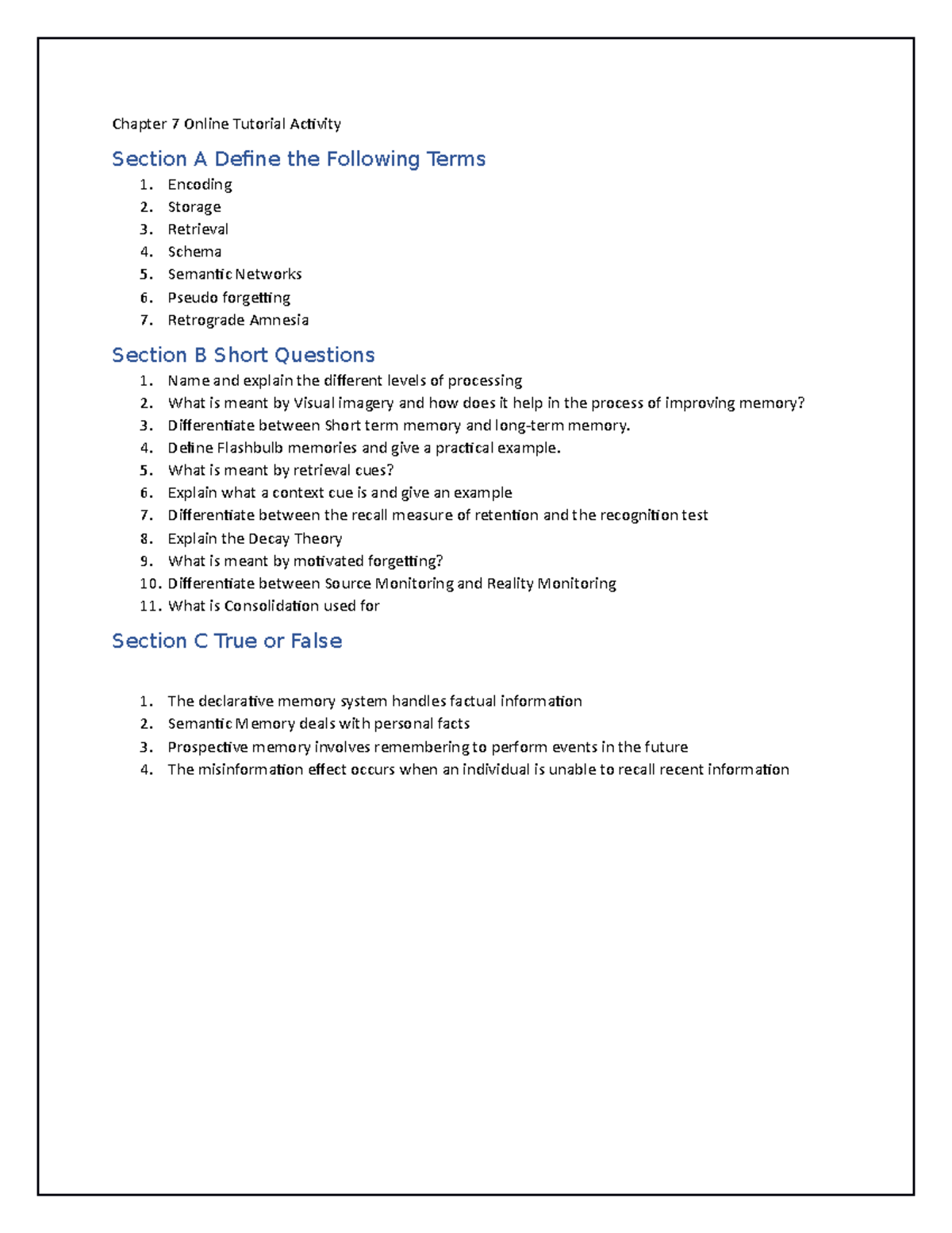 Chapter 7 Online Tutorial Activity Test Prep - SLK 120 - UP - Studocu
