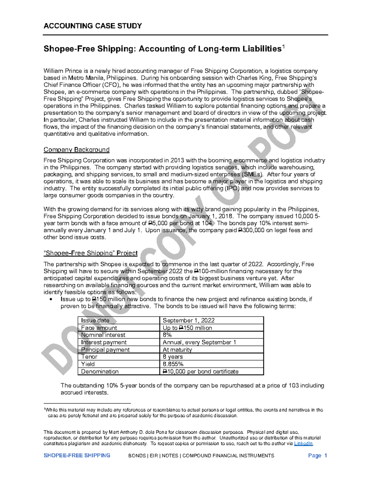 Shopee-Free Shipping Case Study - ACCOUNTING CASE STUDY This document ...