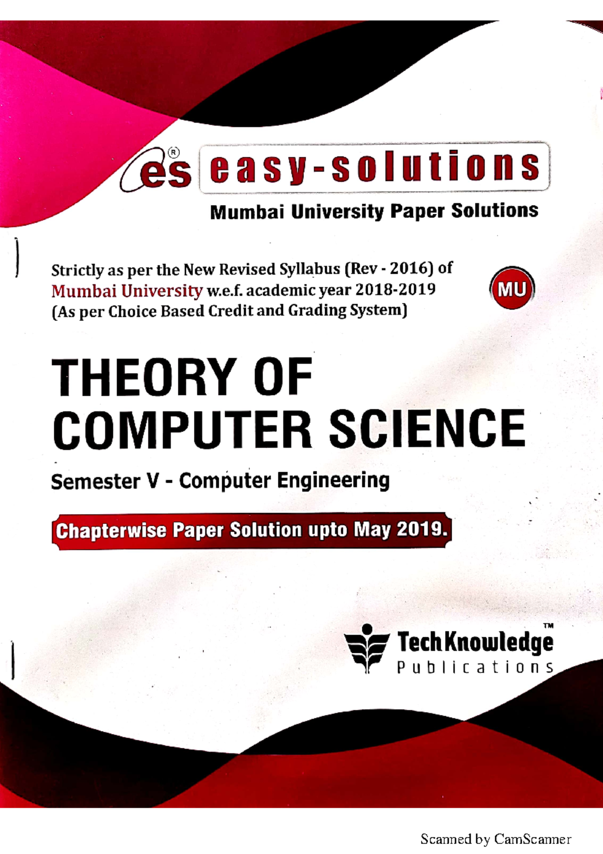 TCS ES 2019 - Easy Solution textbook for TCS - l Mumbai University Paper Solutions Strictly as ...