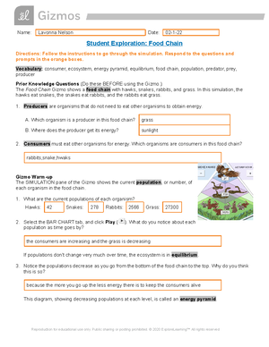 Lavonna Nelson - Gizmos water cycle - Name: Date: Student Exploration ...