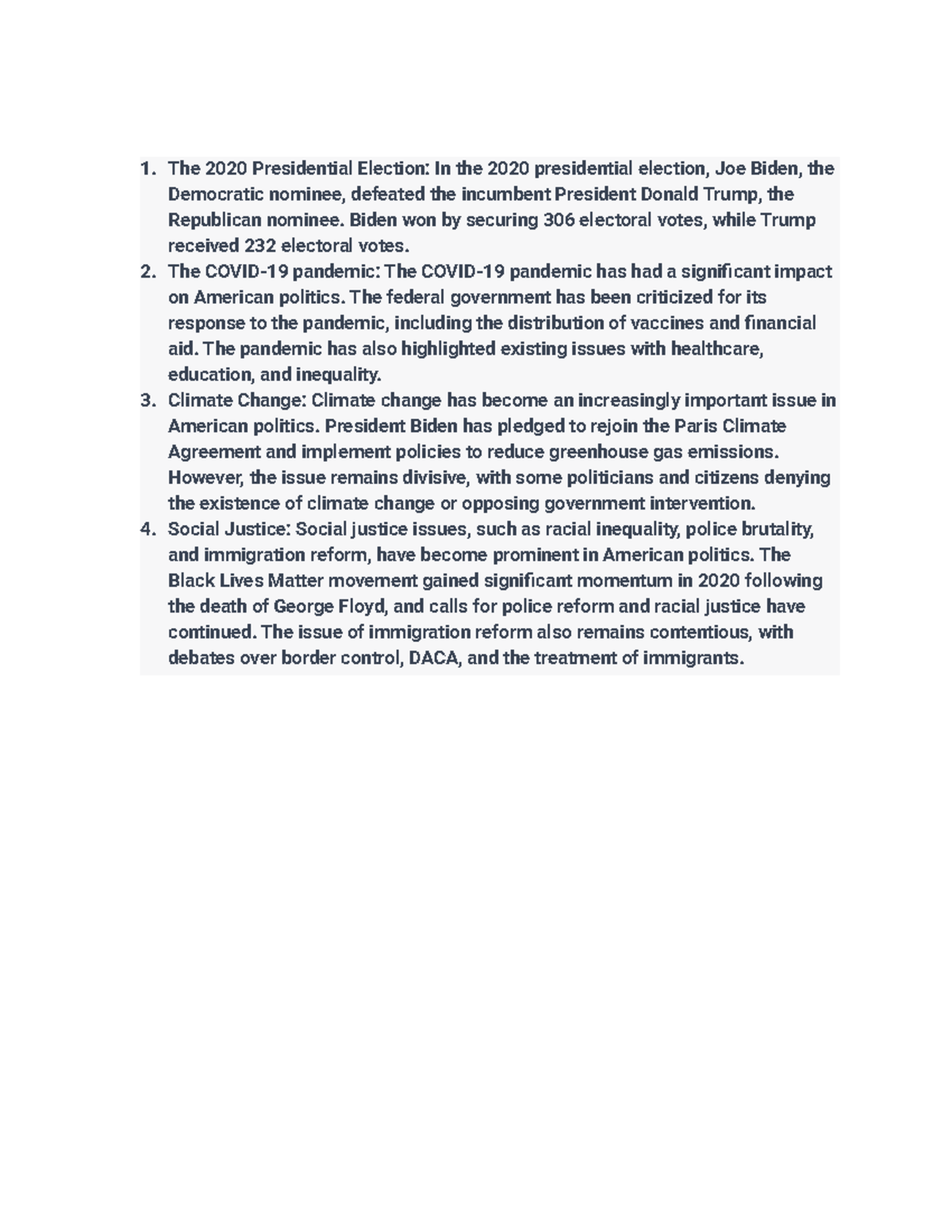 American Politics Notes - The 2020 Presidential Election: In the 2020 ...