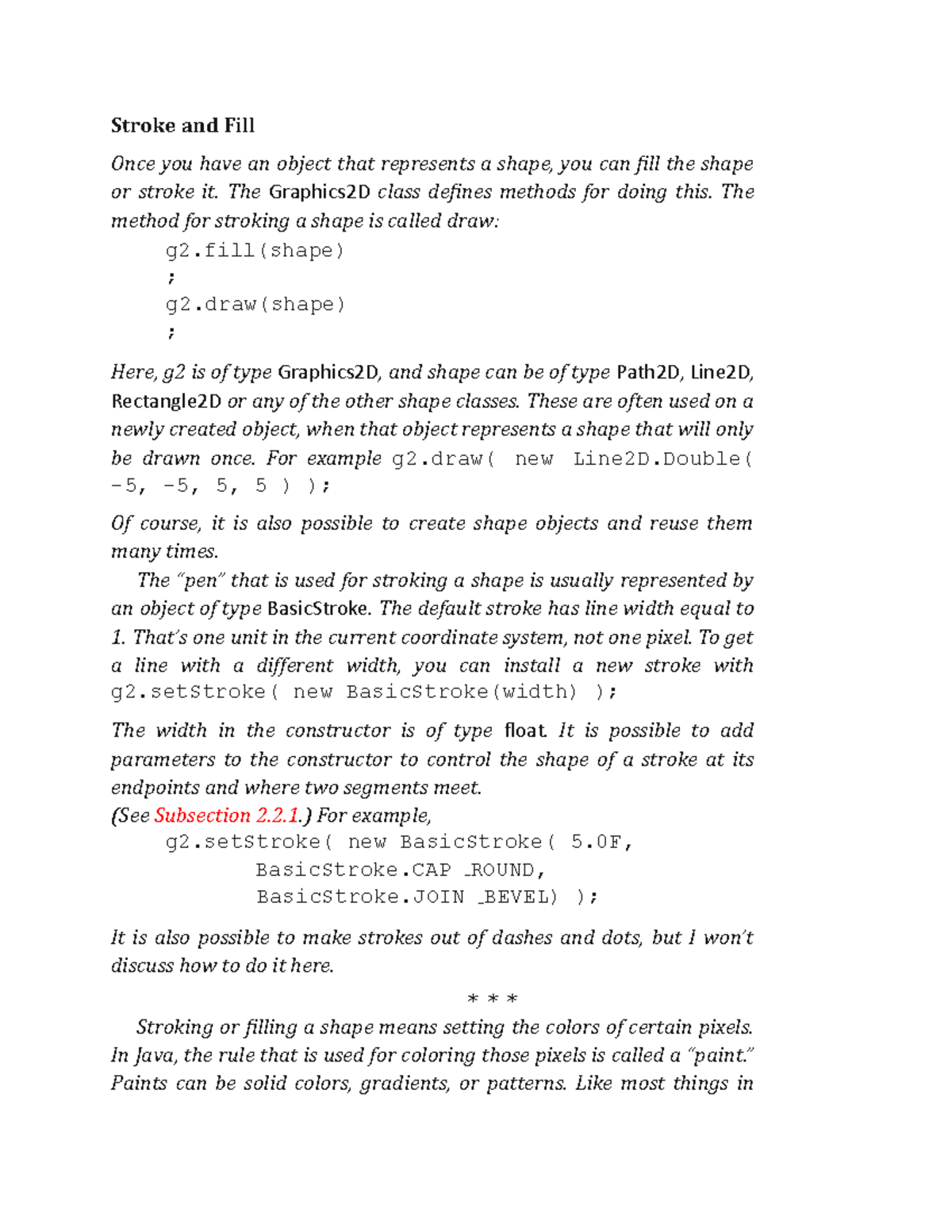 Stroke and Fill - Stroke and Fill Once you have an object that ...