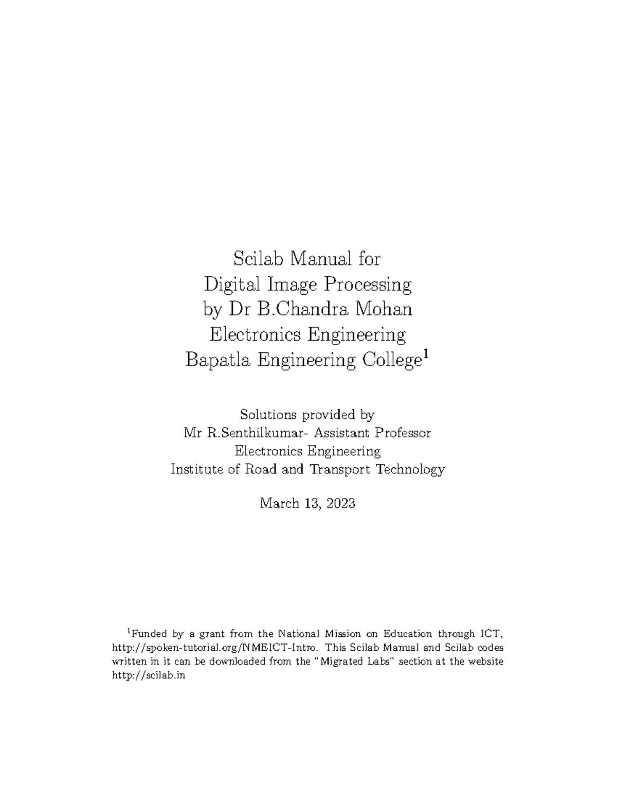 Digital Image Processing Dr B.Chandra Mohan - Scilab Manual for Digital Image Processing by Dr B ...