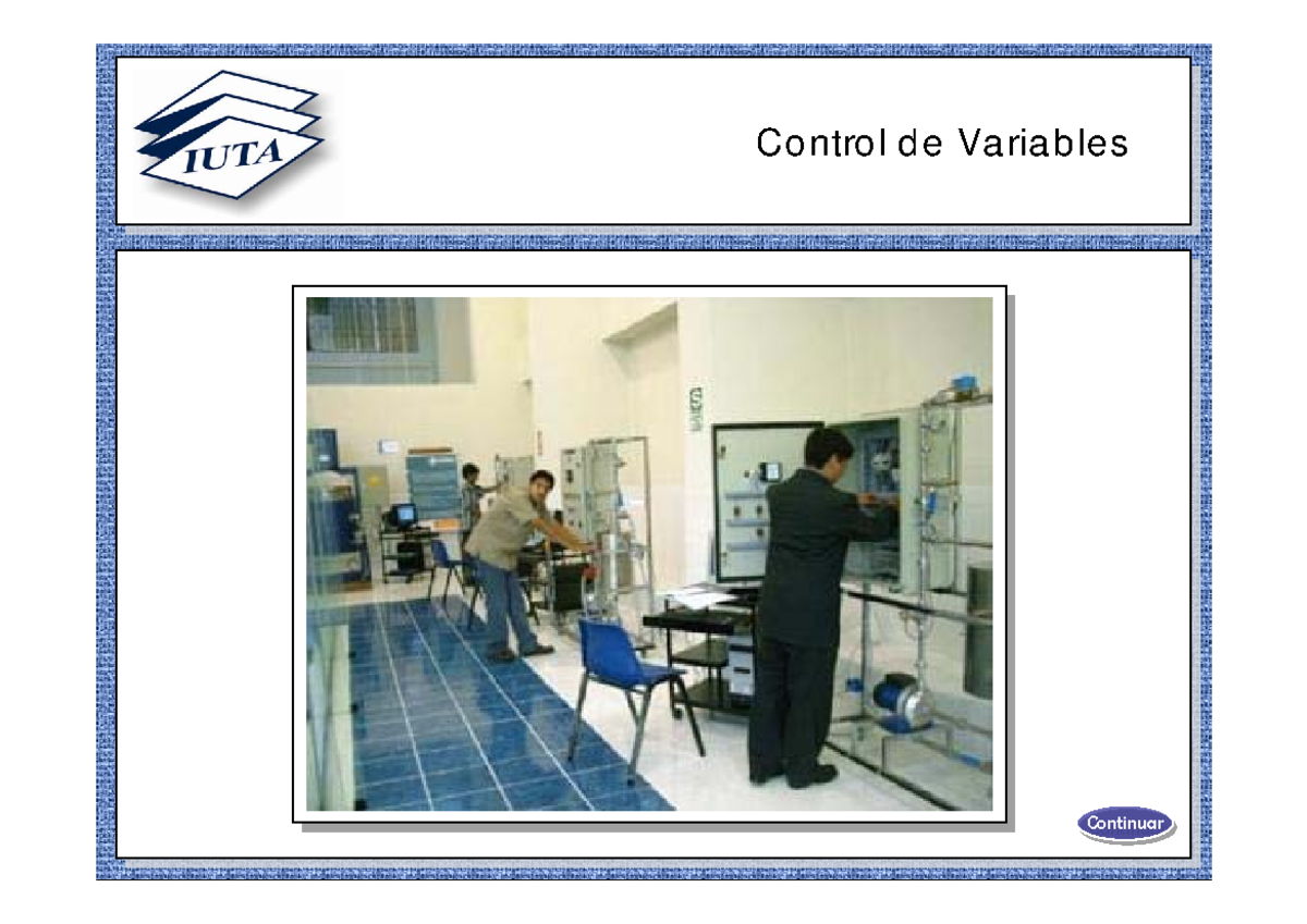 Ayudas Control de variables - Control de Variables Continuar Continuar ...
