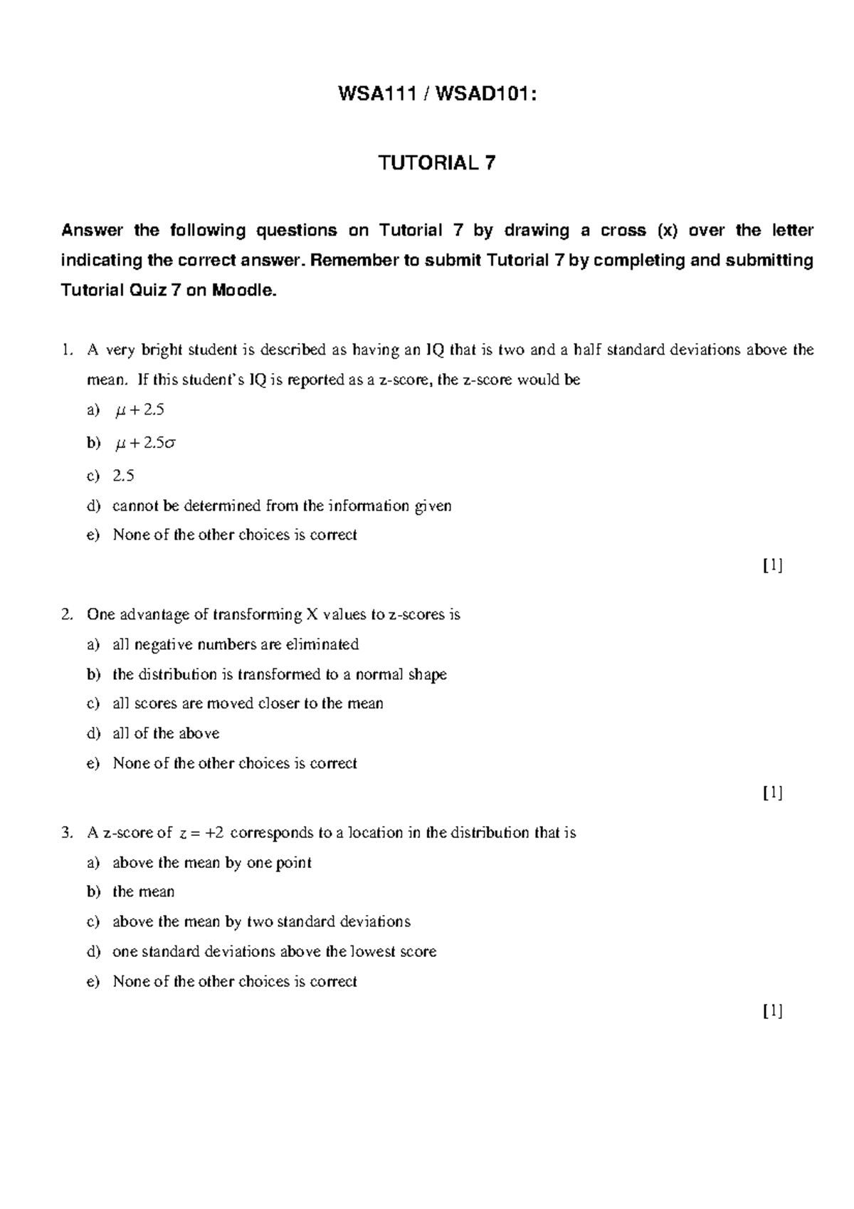 WSA111 WSAD101 Tutorial 7 (2024) - WSA111 / WSAD101: TUTORIAL 7 Answer ...