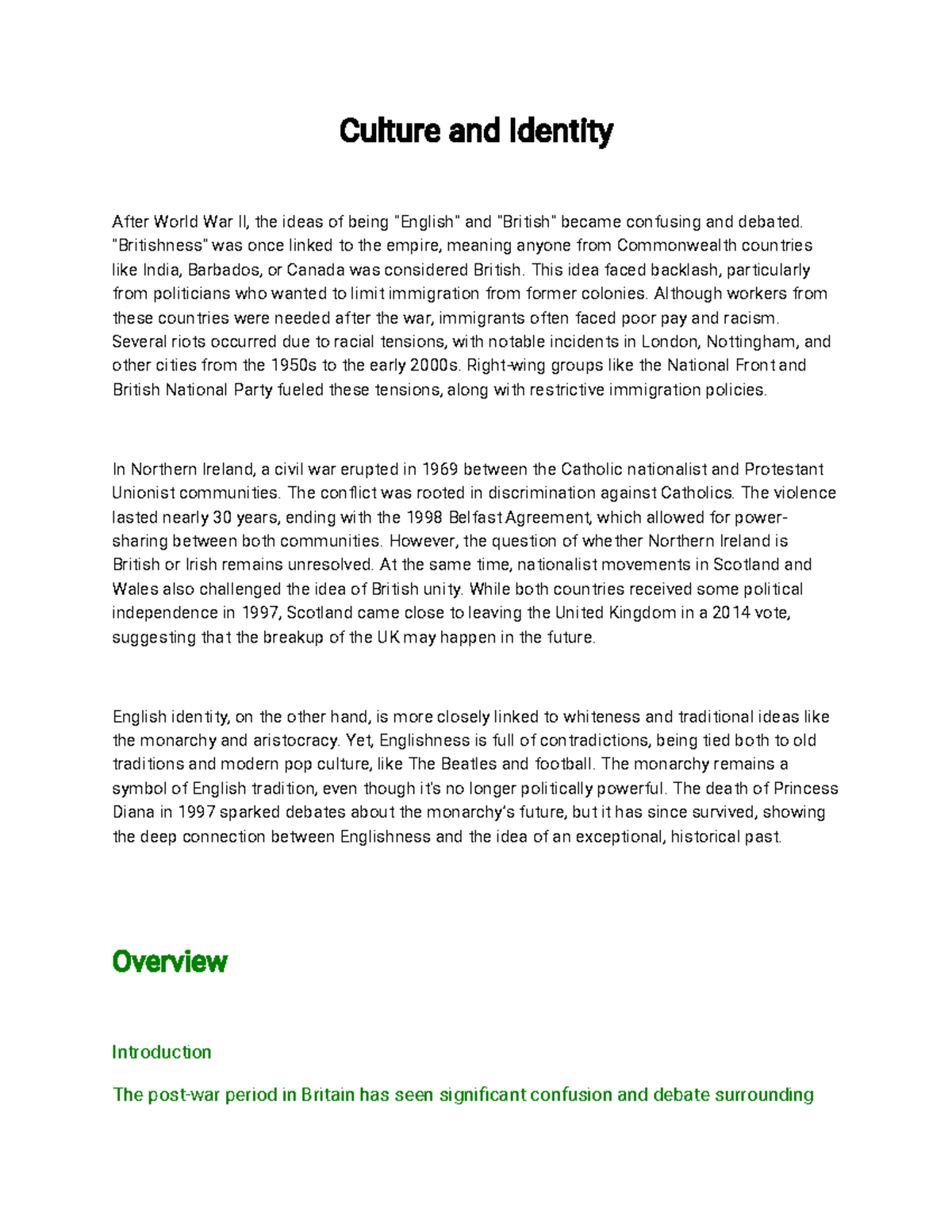 Culture and Ide-WPS Office - Culture and Identity After World War II ...